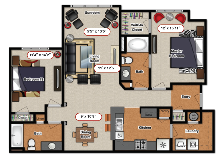 floor-plans-of-northpoint-villas-in-fort-worth-tx